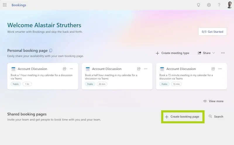 How to set up shared booking pages in Microsoft Bookings